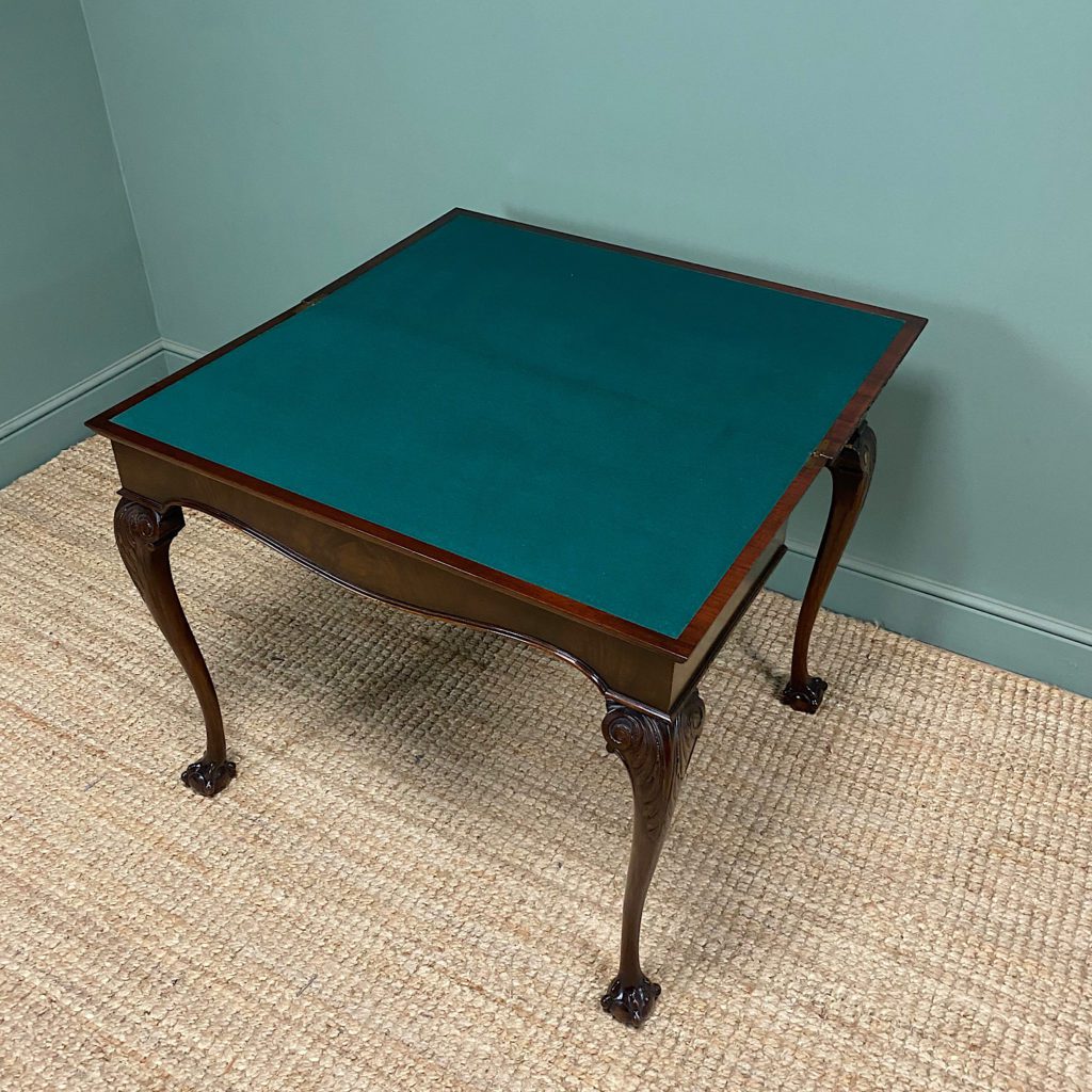 Quality Edwardian Mahogany Antiques Games Table - Antiques World