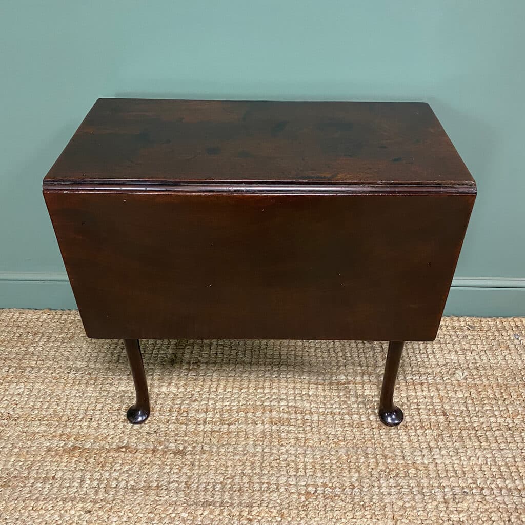 Georgian Mahogany Drop Leaf Antique Side Table - Antiques World