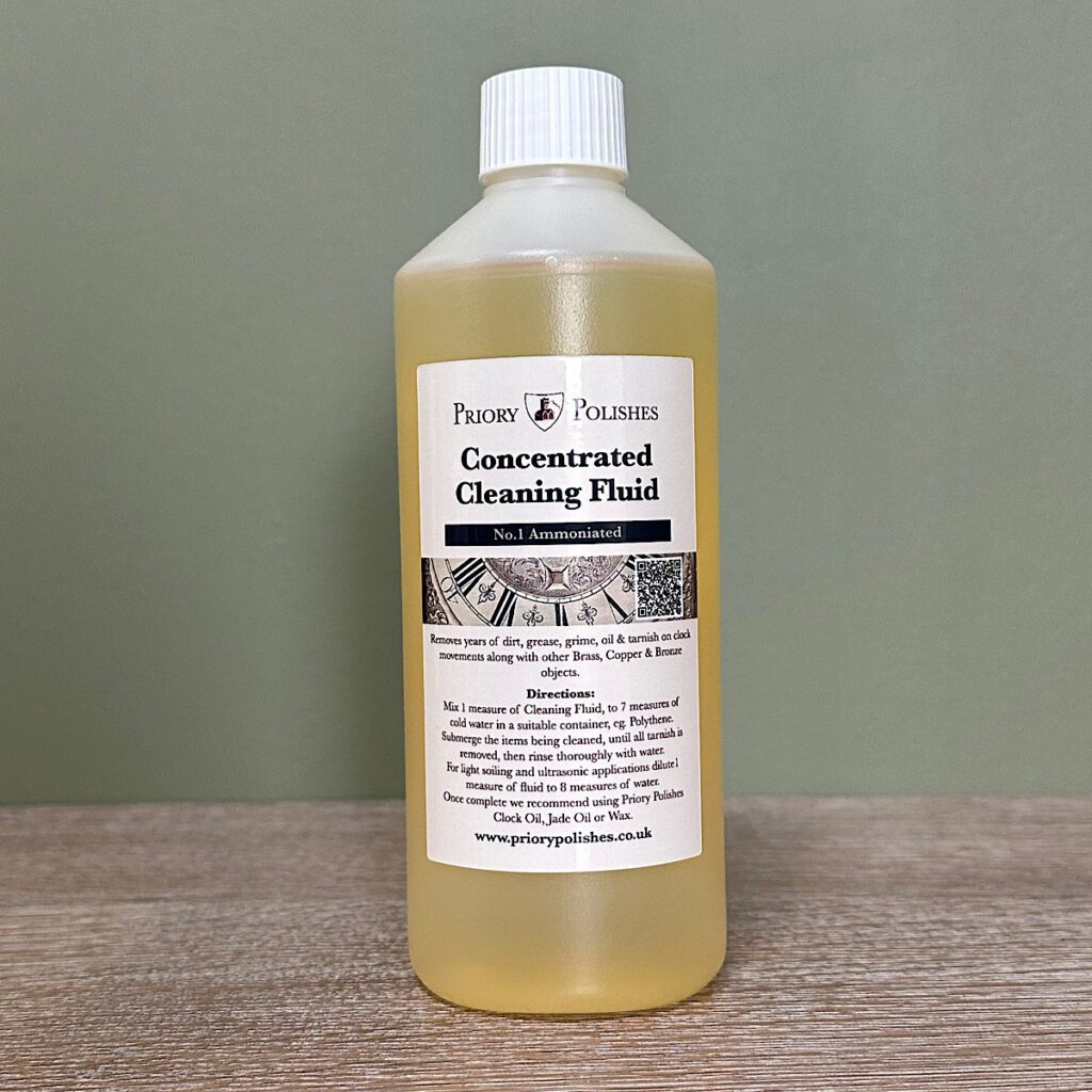 Clock Cleaning Fluid | Cleans Clock Movements | Ammoniated